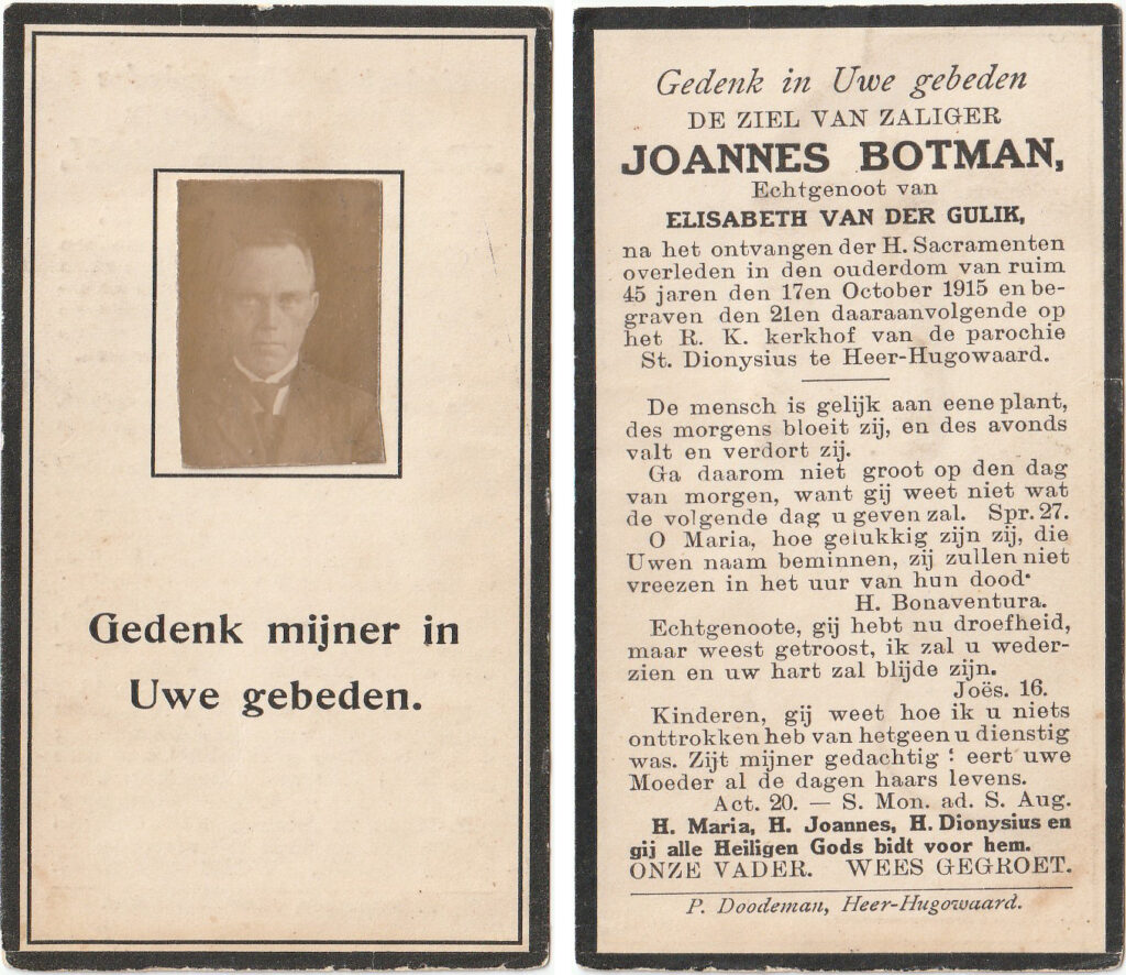 Bidprentjes Goedhart & Blank - Familiegeschiedenis Goedhart & Cohen